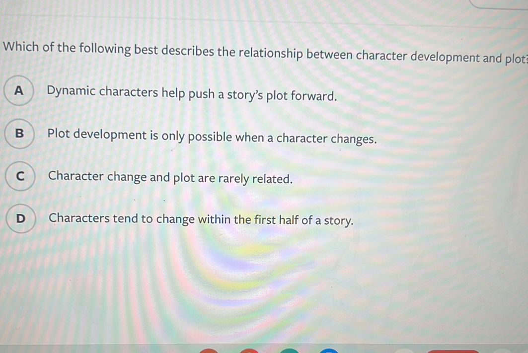 Which of the following best describes the | StudyX