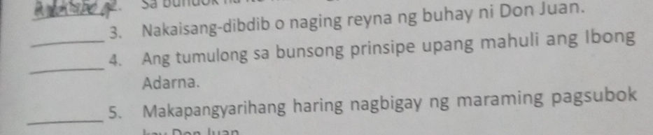 3. Nakaisang-dibdib o naging reyna ng buhay | StudyX