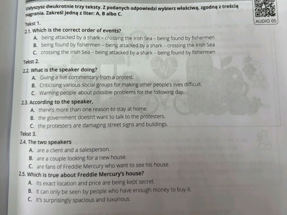 2.1. Which is the correct order of events? | StudyX