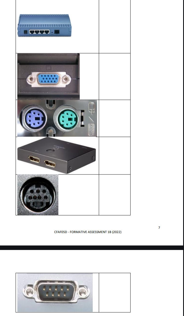 The image shows various computer ports and | StudyX