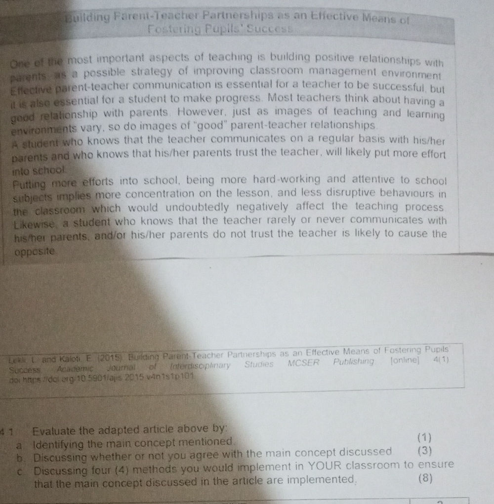Evaluate the adapted article above by: a. | StudyX