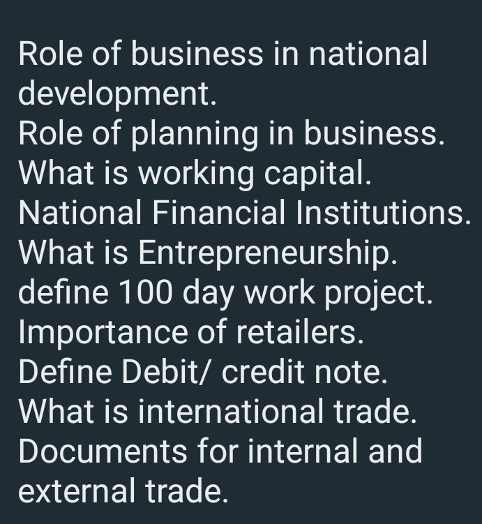 Role of business in national development. | StudyX
