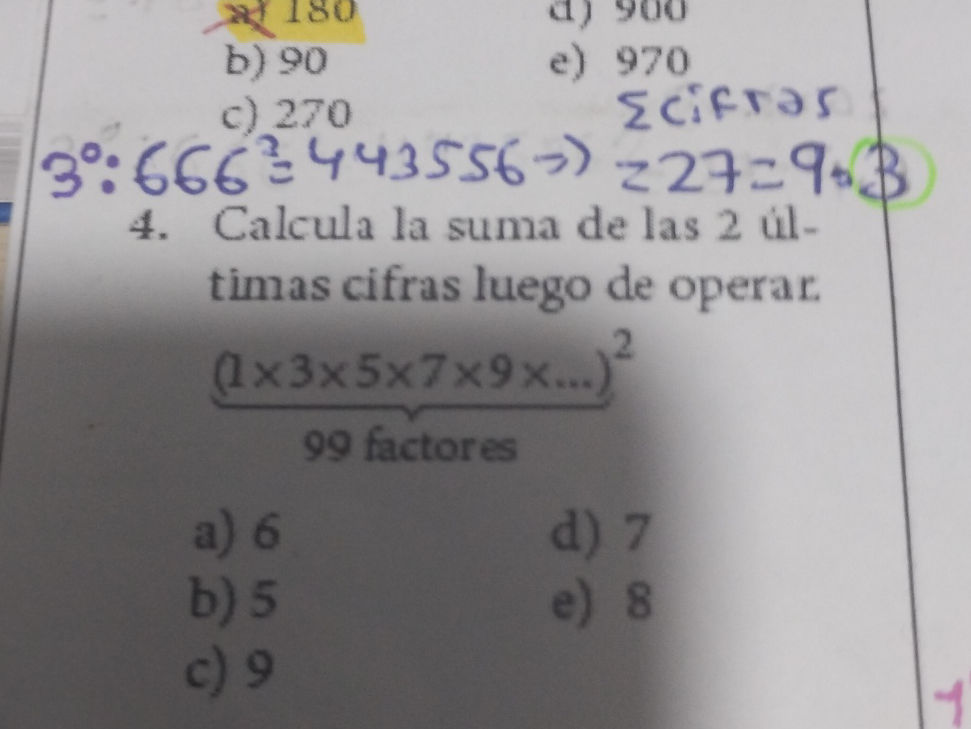 4. Calcula la suma de las 2 últimas cifras | StudyX