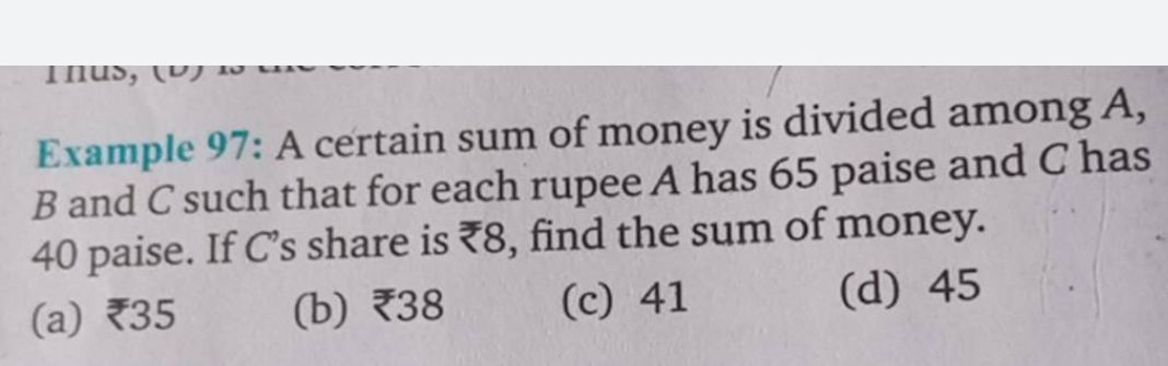 Example 97: A certain sum of money is | StudyX