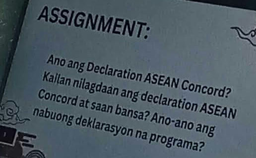 ASSIGNMENT: Ano ang Declaration ASEAN | StudyX