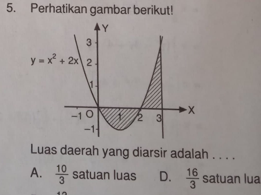 Perhatikan gambar berikut! $y = x^2 + 2x$ | StudyX