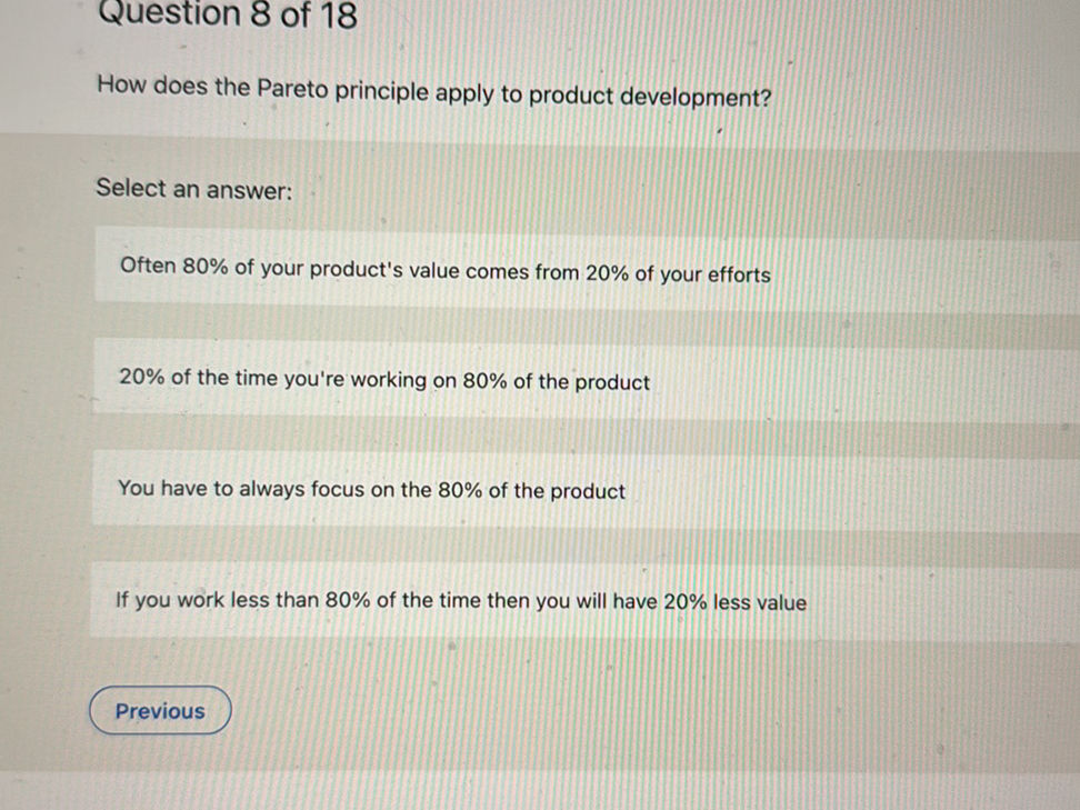 How does the Pareto principle apply to | StudyX
