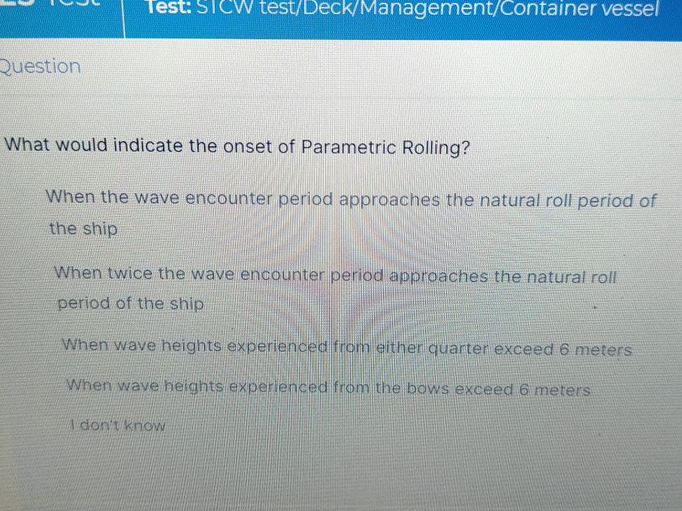 What would indicate the onset of Parametric