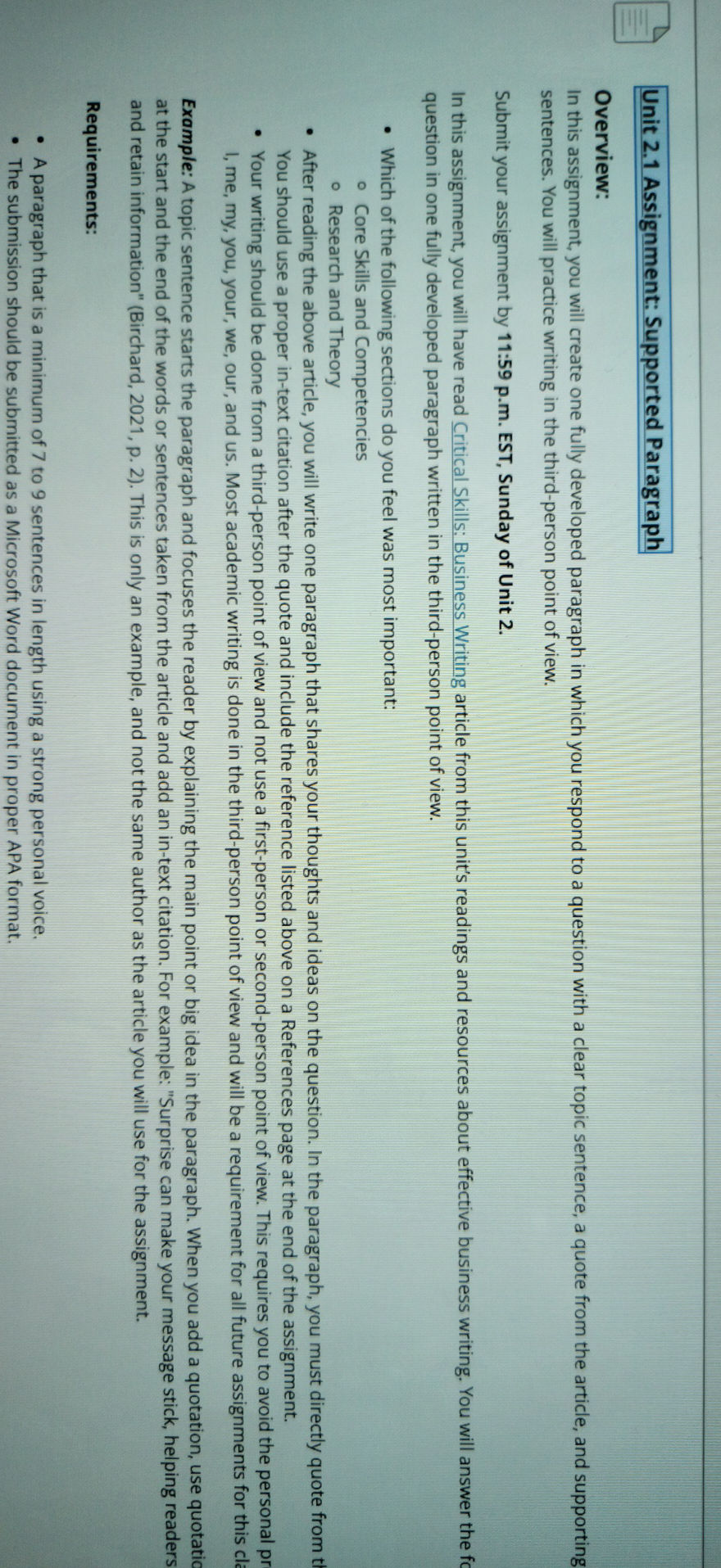 Which of the following sections do you feel | StudyX