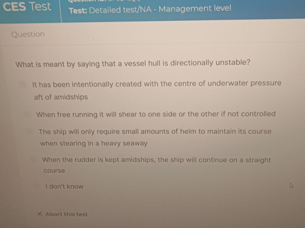What is meant by saying that a vessel hull