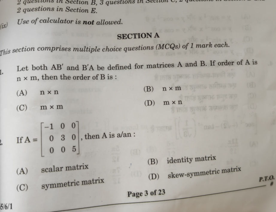 1. Let both $AB'$ and $B'A$ be defined for | StudyX