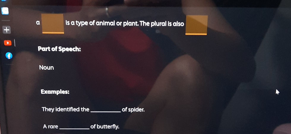 a ______ is a type of animal or plant. The | StudyX