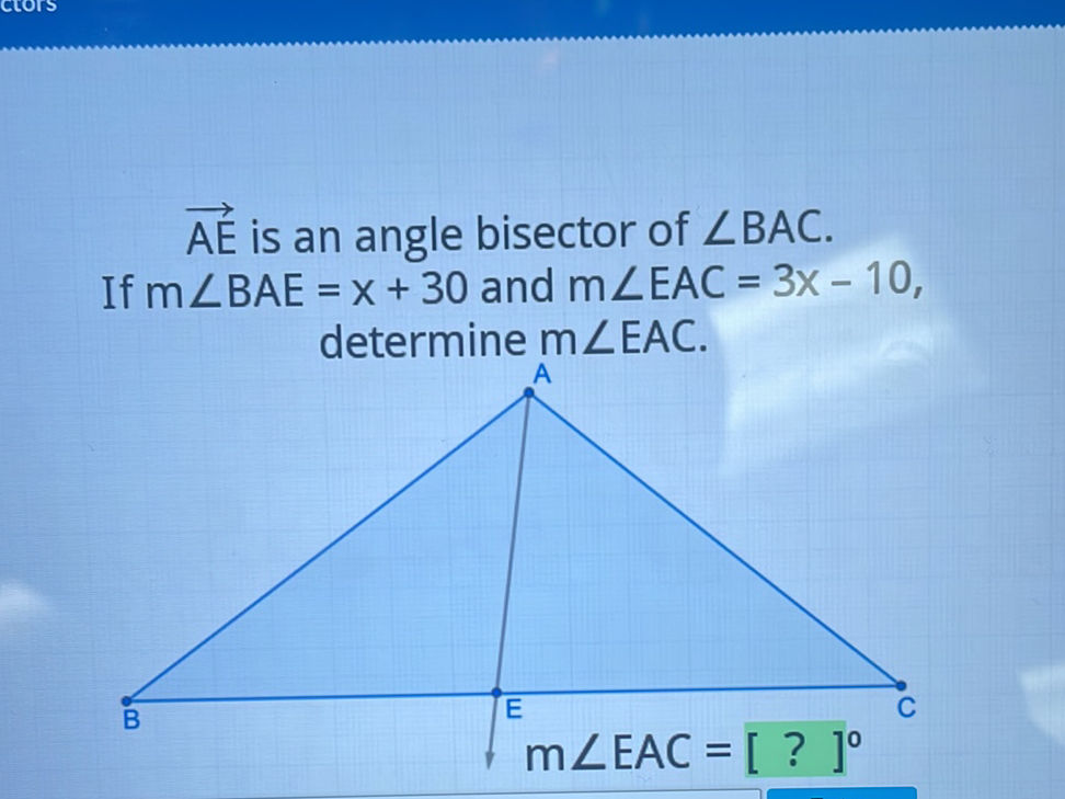 $ {AE}$ is an angle bisector of $ BAC$. If
