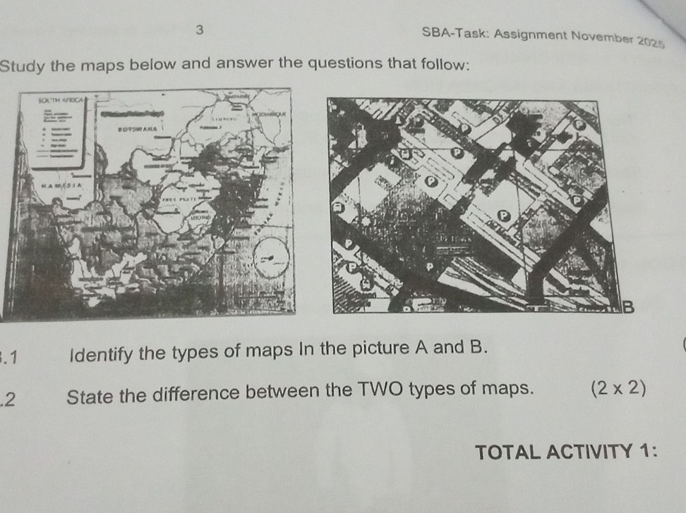 Study the maps below and answer the | StudyX
