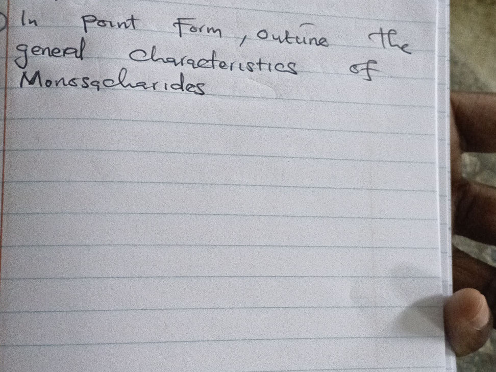 In point form, outline the general | StudyX