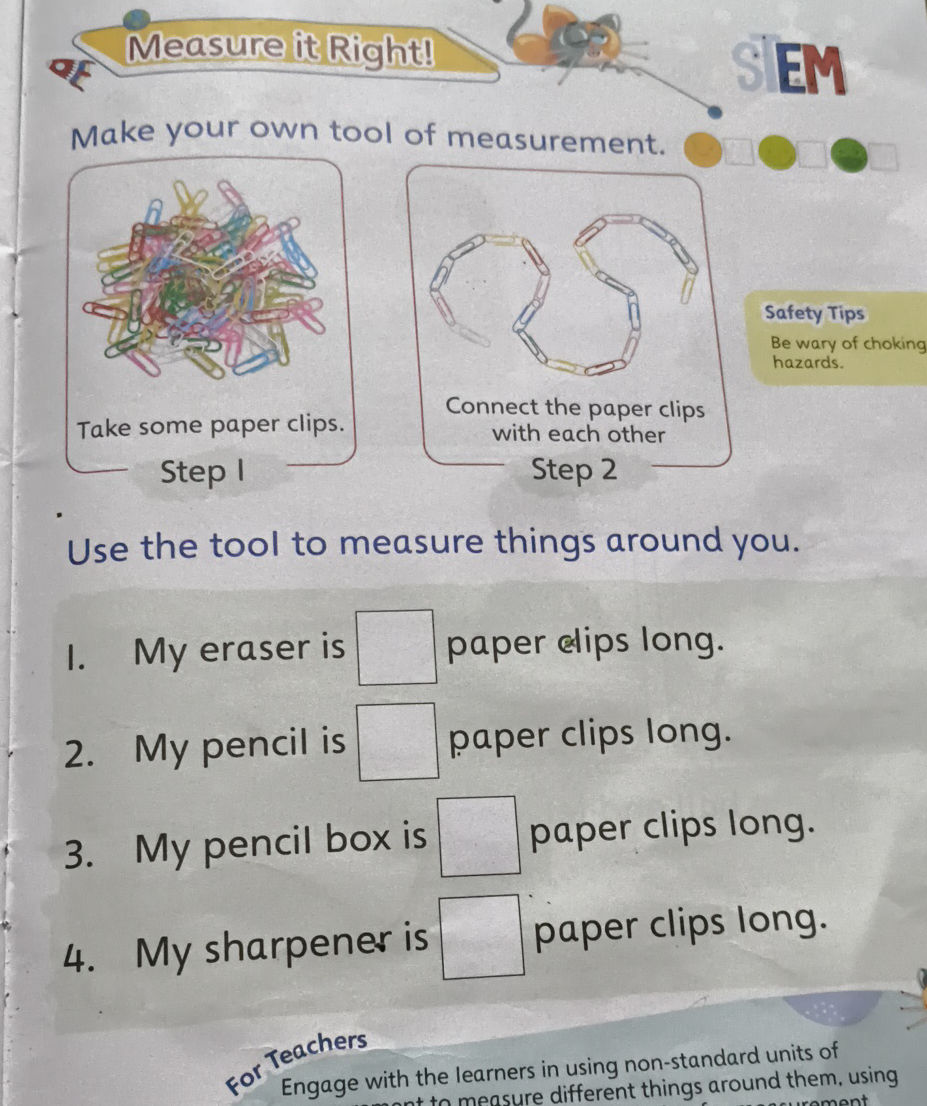 Make your own tool of measurement. Use the | StudyX