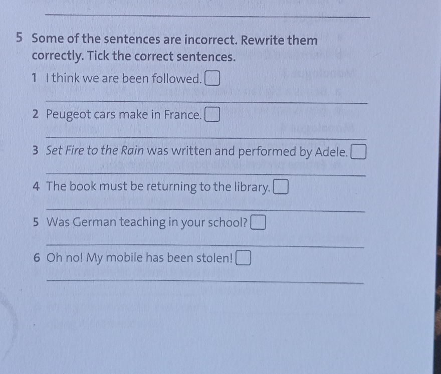 5 Some of the sentences are incorrect. | StudyX