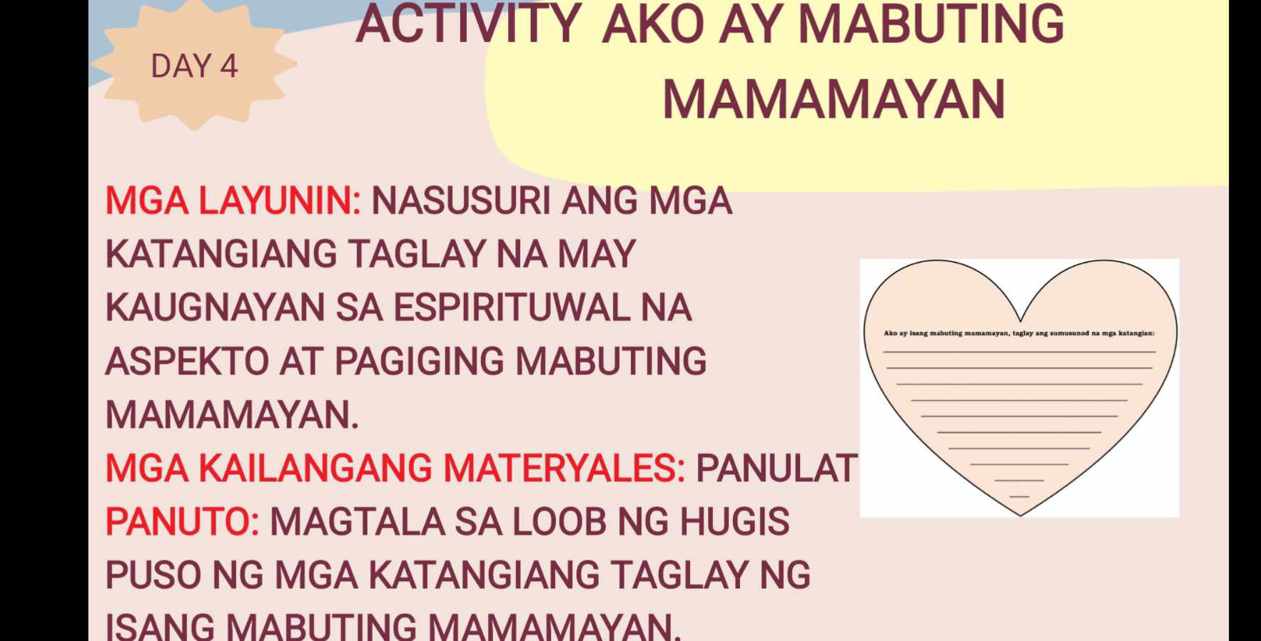 MGA LAYUNIN: NASUSURI ANG MGA KATANGIANG | StudyX