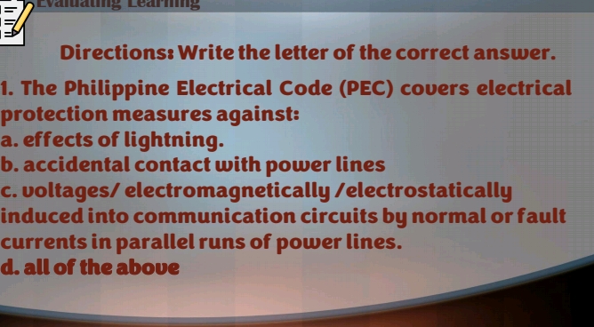 Directions: Write the letter of the correct | StudyX