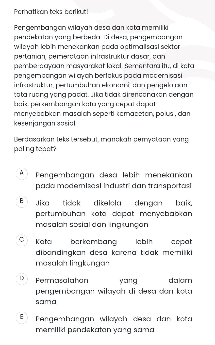 Perhatikan teks berikut! Pengembangan | StudyX