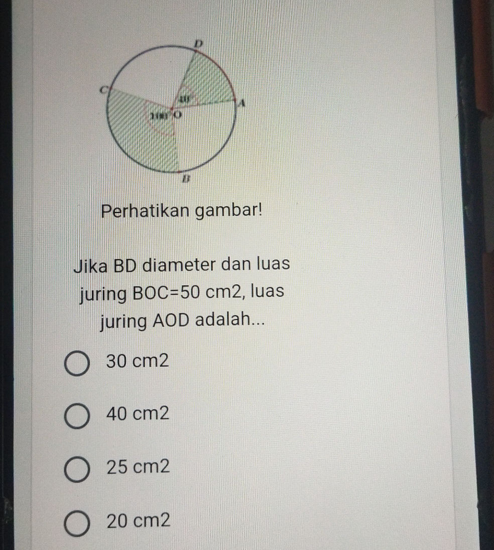 Perhatikan gambar! Jika BD diameter dan | StudyX