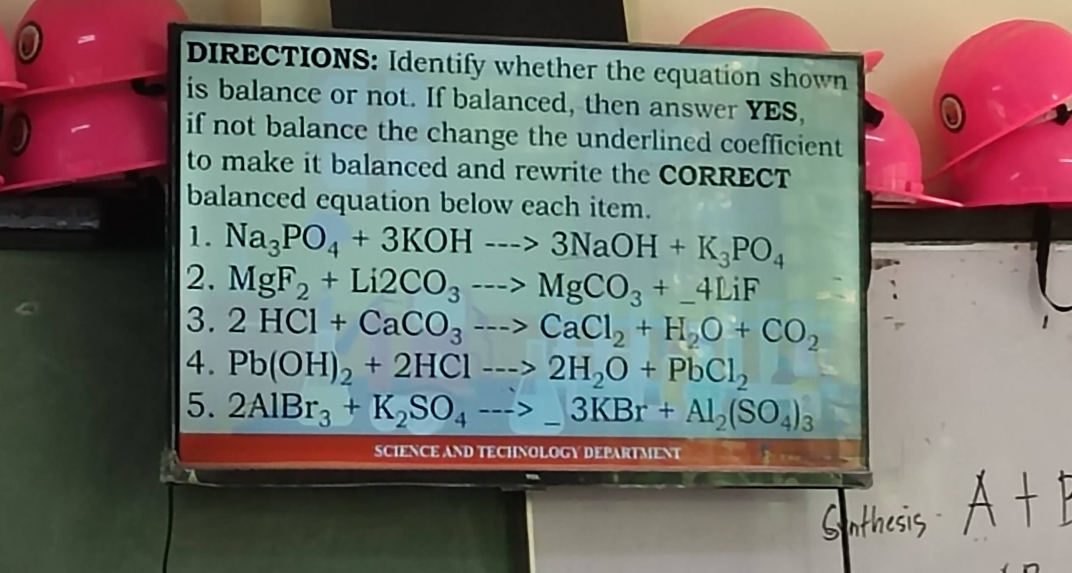 DIRECTIONS: Identify whether the equation | StudyX