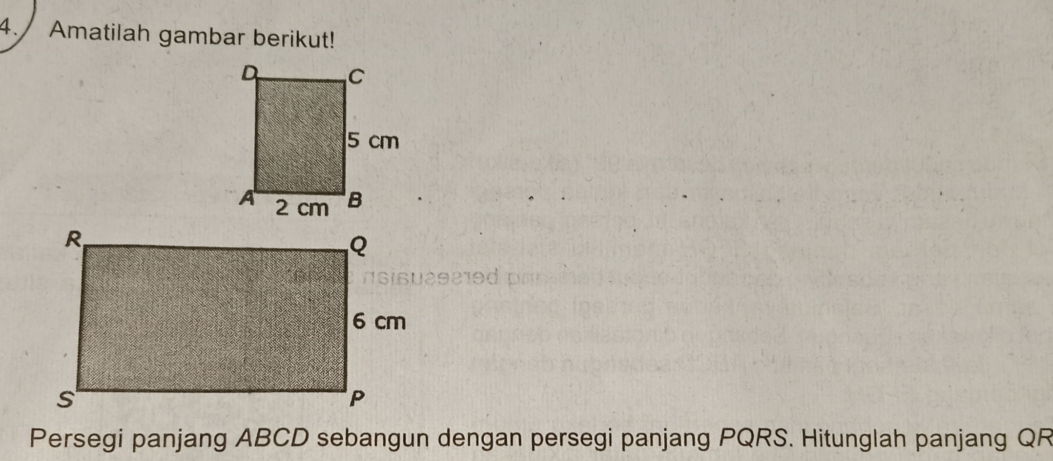 Persegi panjang ABCD sebangun dengan persegi | StudyX