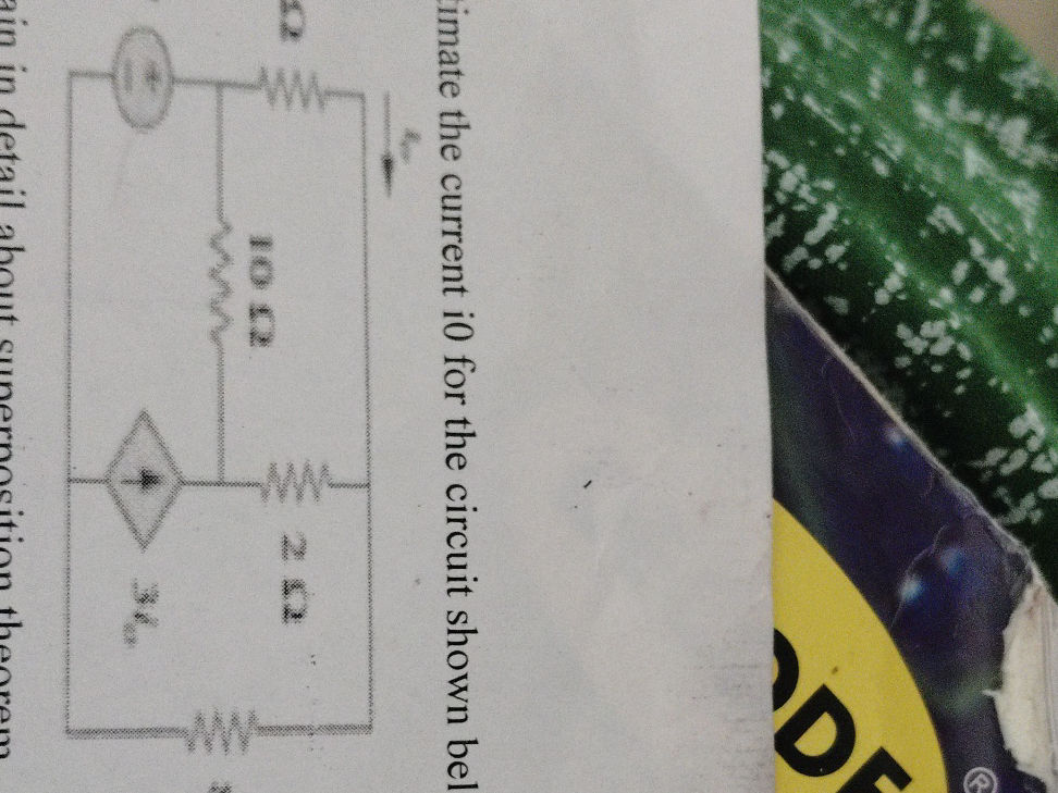 Estimate the current i0 for the circuit | StudyX