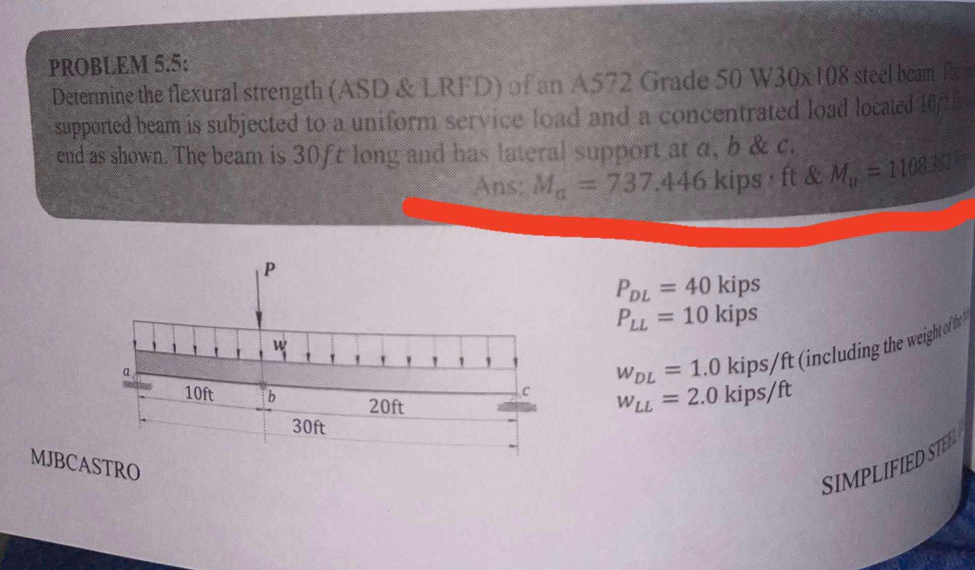 PROBLEM 5.5: Determine the flexural strength | StudyX