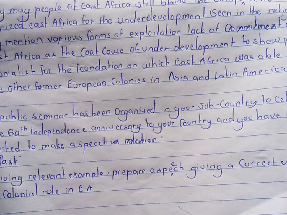 Giving relevant example, prepare a speech | StudyX