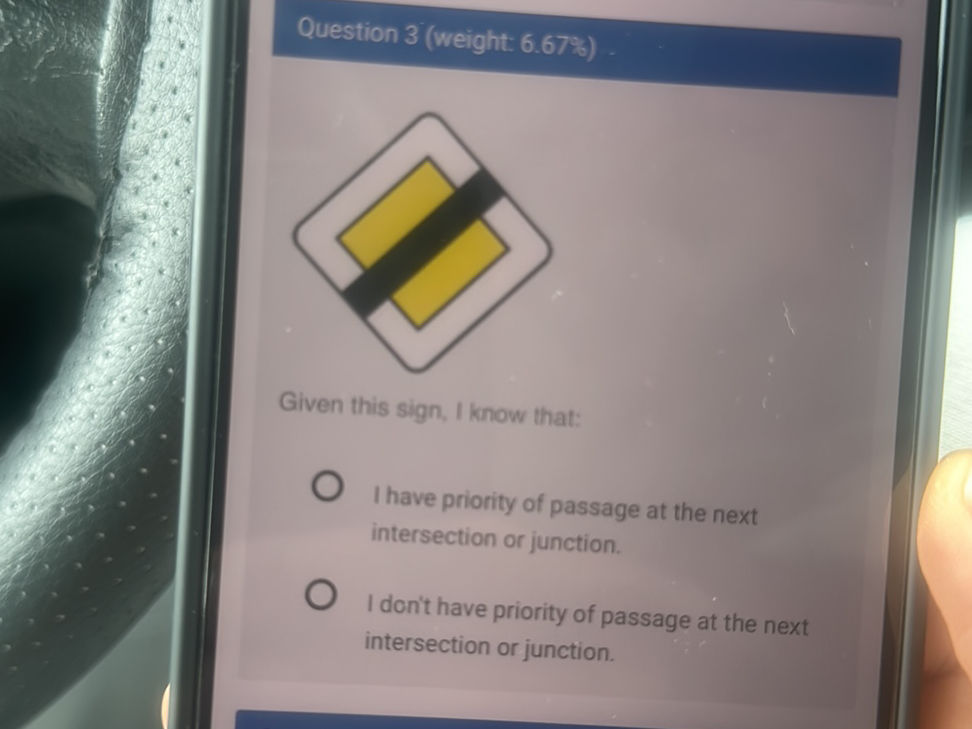 Given this sign, I know that: I have | StudyX