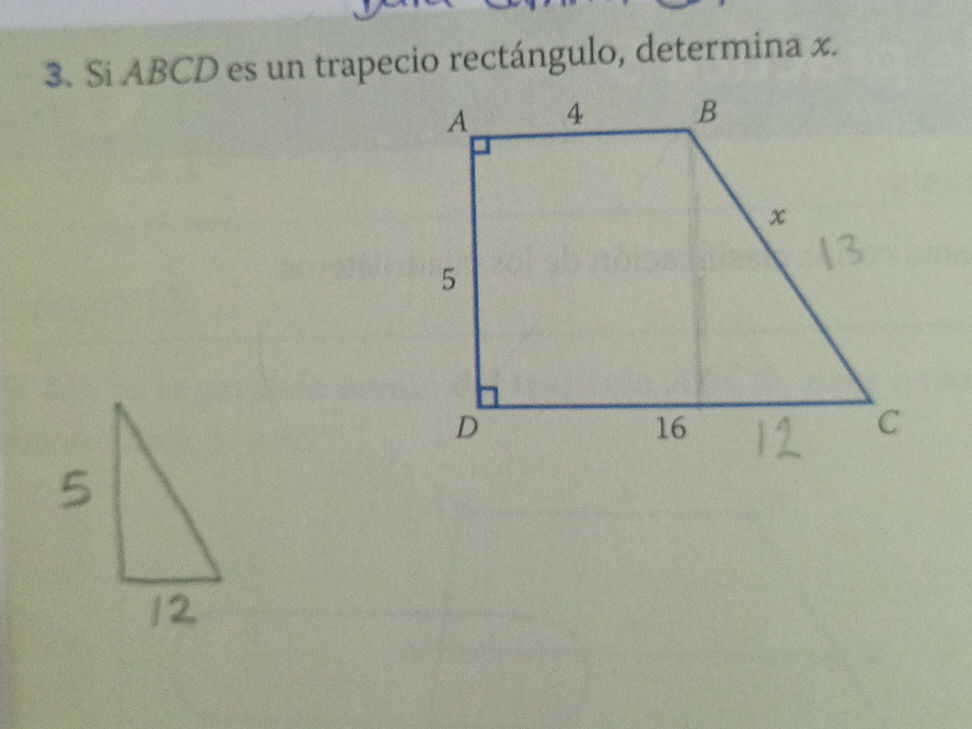 3. Si ABCD es un trapecio rectángulo, | StudyX