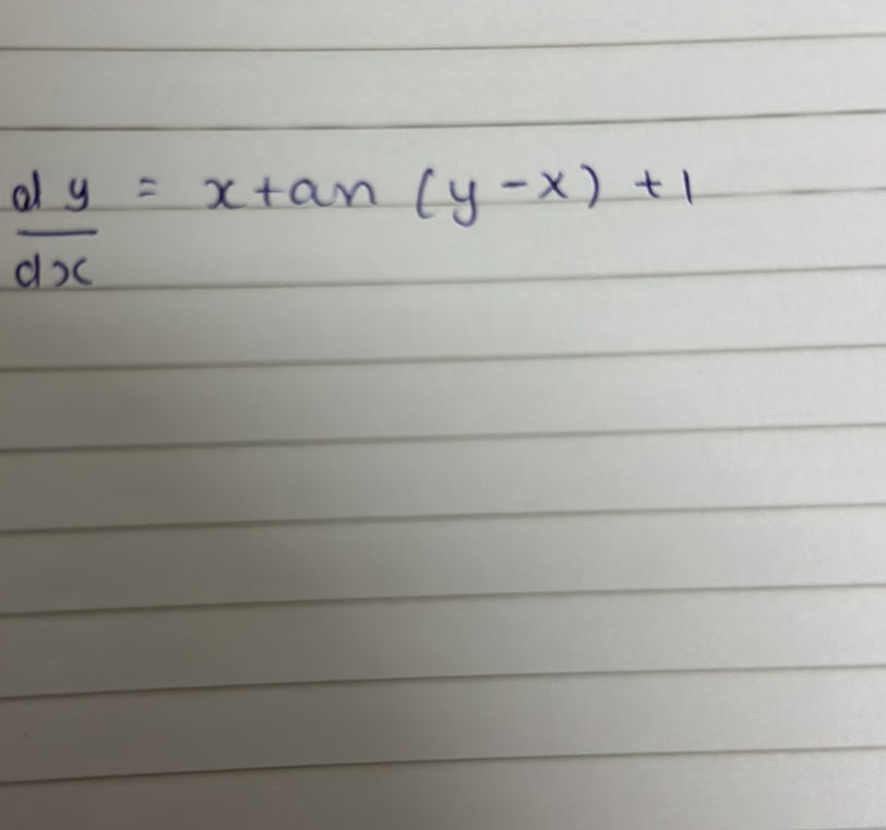 Solving Differential Equation dy/dx = x + | StudyX