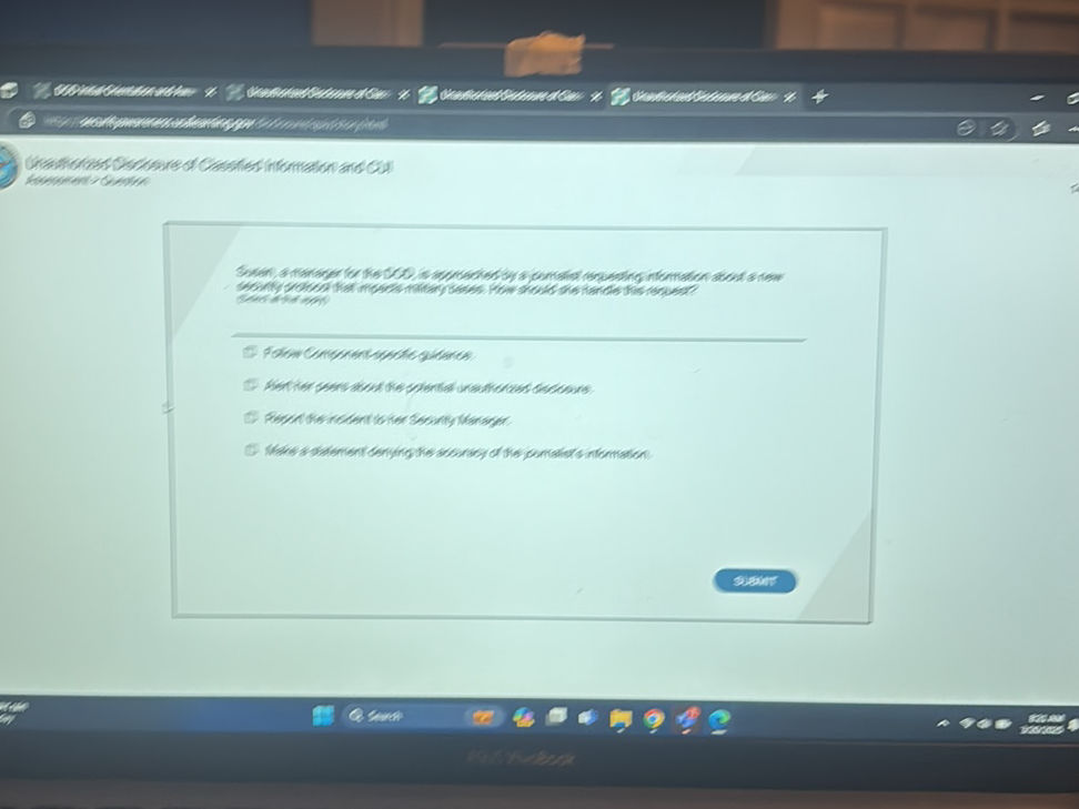Unauthorized Disclosure of Classified | StudyX