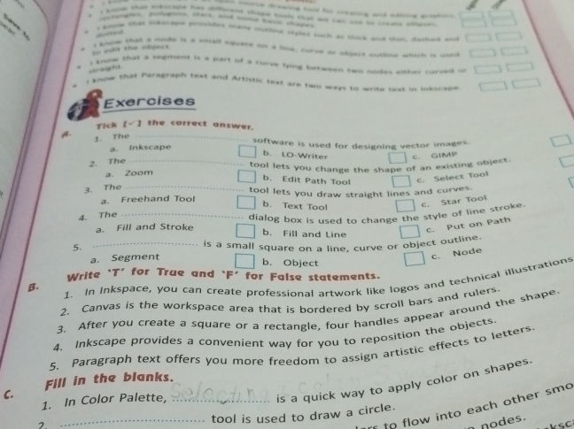 Tick [] the correct answer. 1. The ______ | StudyX