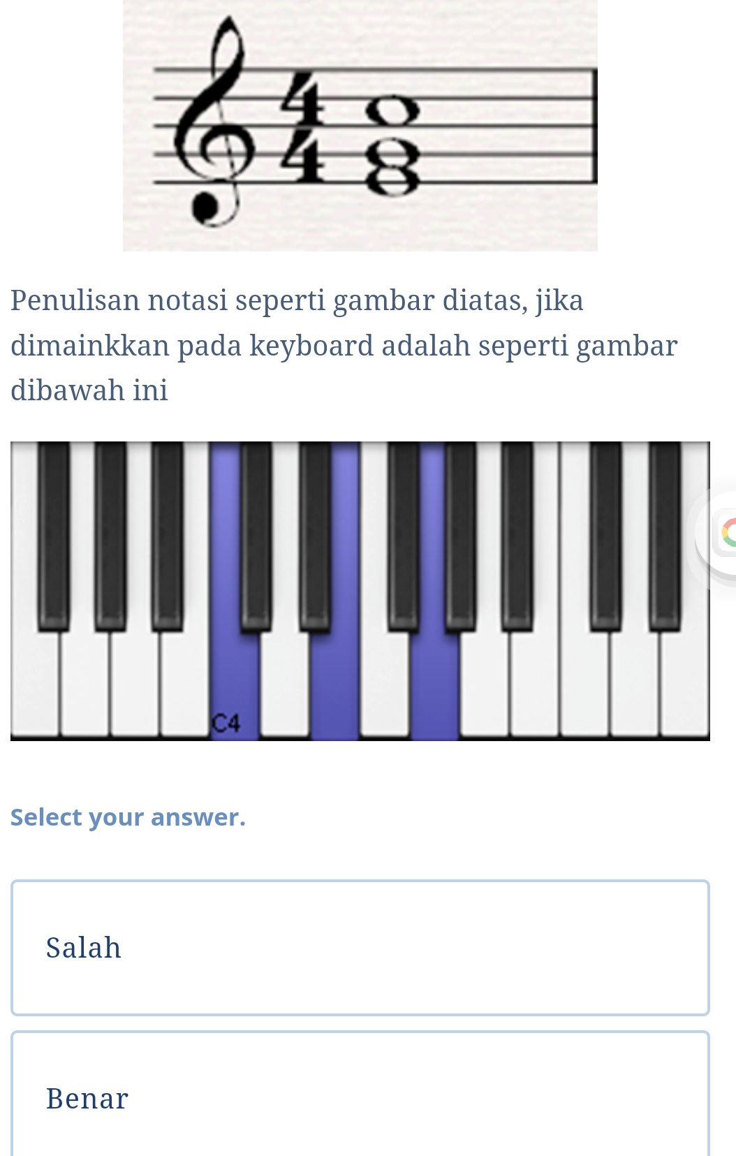 Penulisan notasi seperti gambar diatas, jika | StudyX