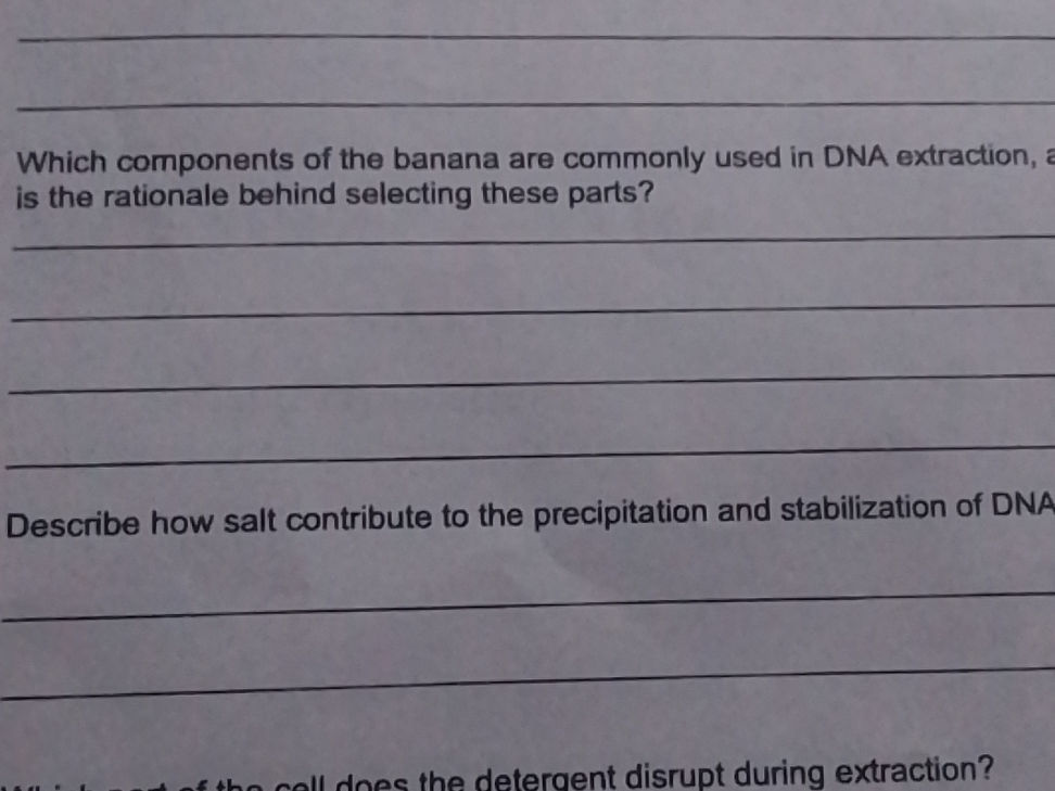 Which components of the banana are commonly | StudyX