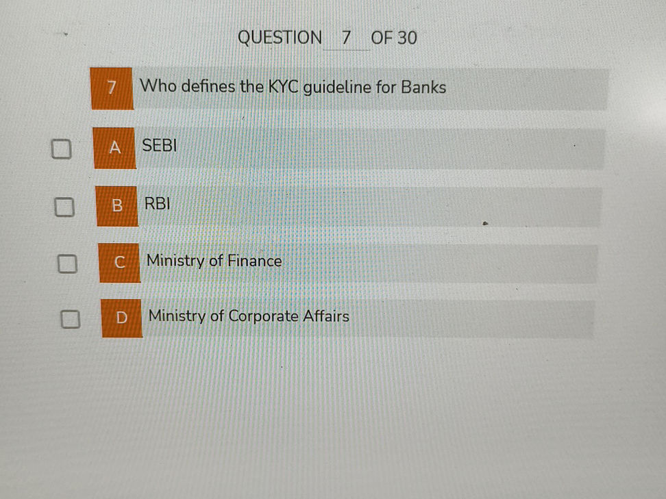 7 Who defines the KYC guideline for Banks A | StudyX