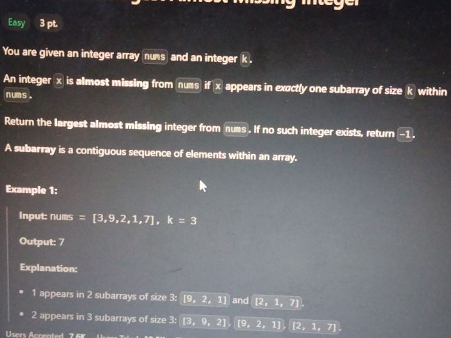 You are given an integer array `nums` and an | StudyX