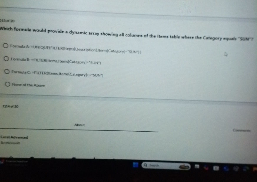 Which formula would provide a dynamic array | StudyX