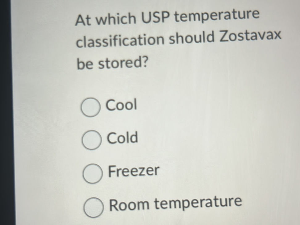 At which USP temperature classification | StudyX