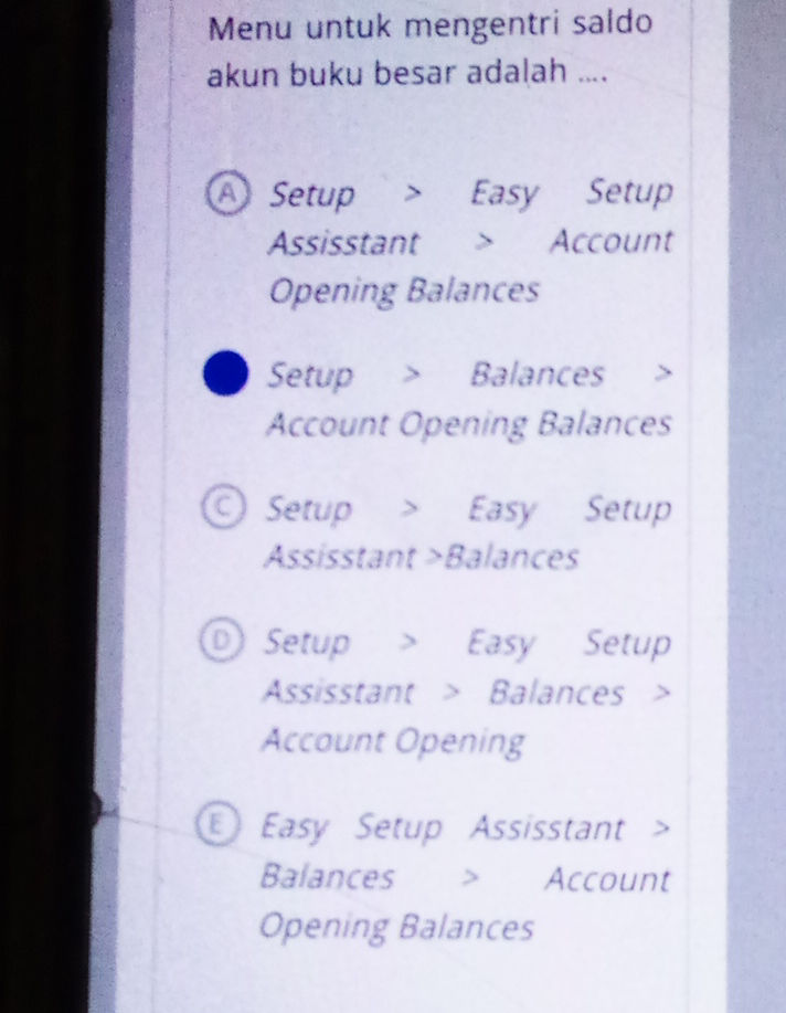 Menu untuk mengentri saldo akun buku besar | StudyX