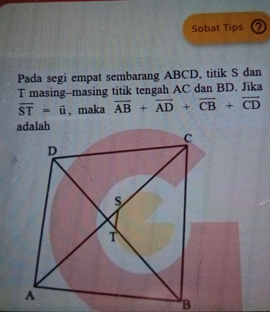 Pada segi empat sembarang ABCD, titik S dan | StudyX