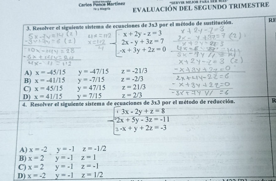 3. Resolver el siguiente sistema de | StudyX