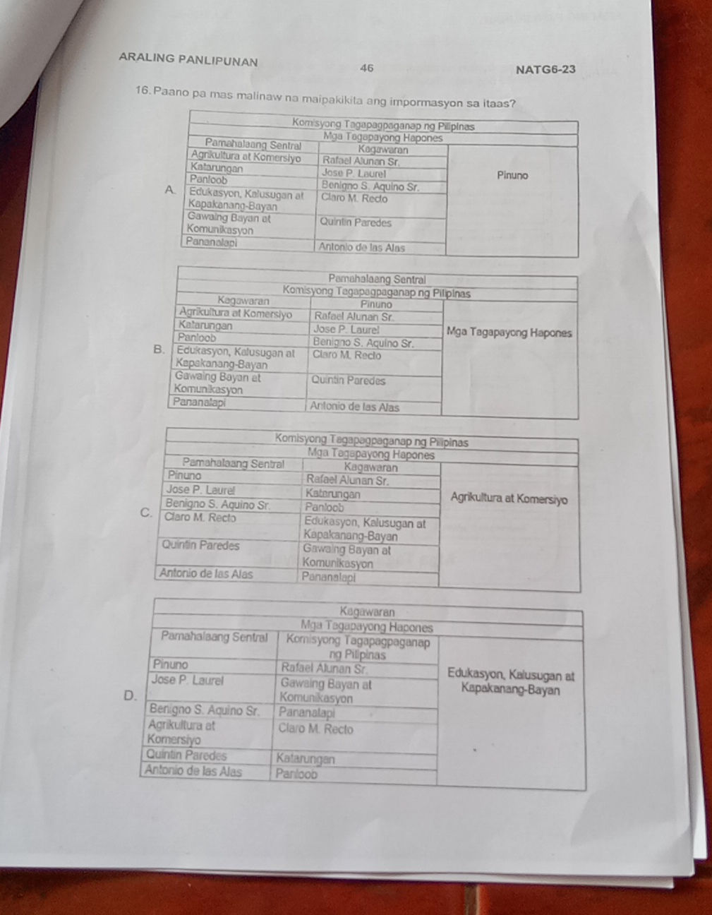16. Paano pa mas malinaw na maipakikita ang | StudyX