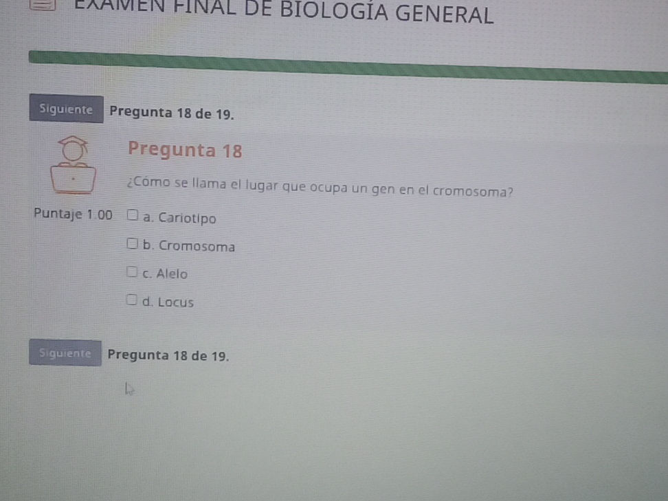 ¿Cómo se llama el lugar que ocupa un gen en | StudyX