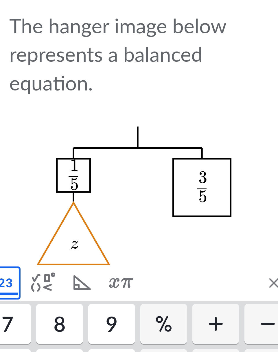 The hanger image below represents a balanced | StudyX