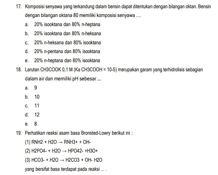 17. Komposisi senyawa yang terkandung dalam | StudyX