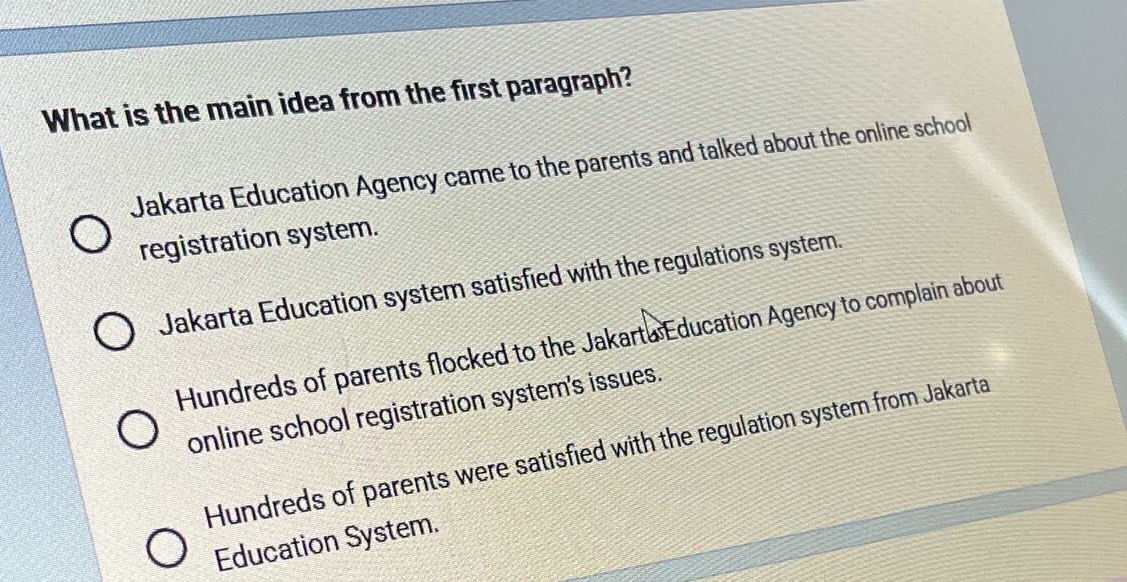 What is the main idea from the first | StudyX