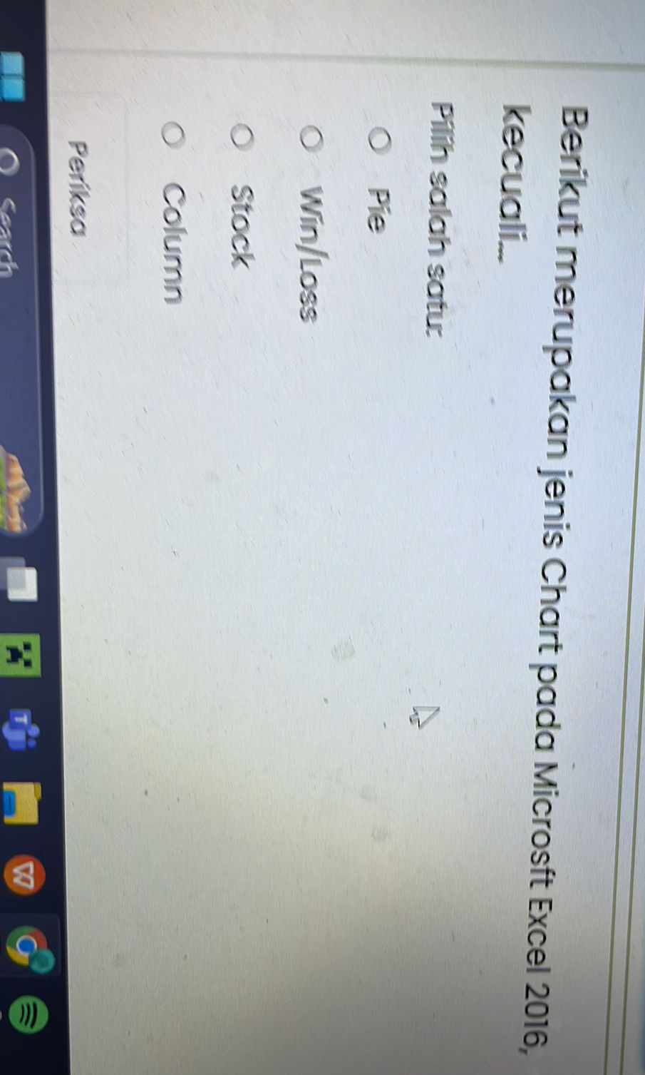 Berikut merupakan jenis Chart pada Microsft | StudyX